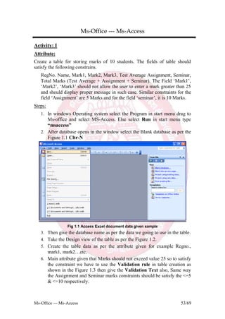 Ms office practical | PDF