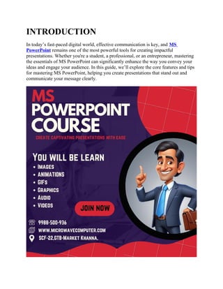 Basic Computer Course Under MS-Powerpoint Course | DOCX