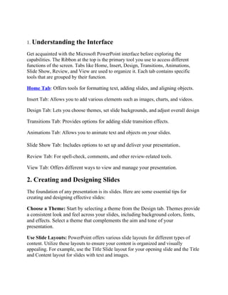 Basic Computer Course Under MS-Powerpoint Course | DOCX