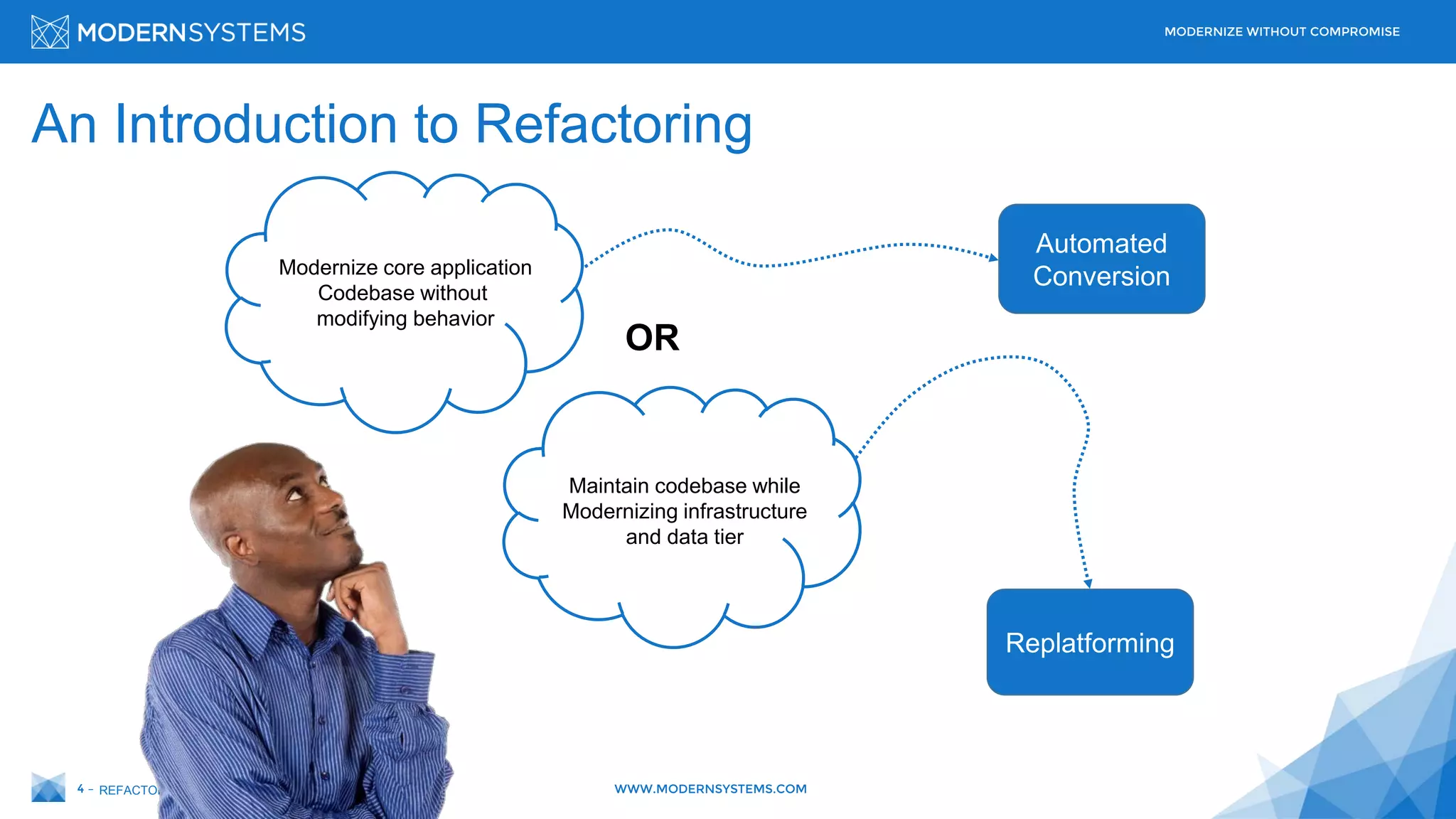 Modern Systems' Automated Refactoring through Conversion or Replatforming | PDF | Databases ...