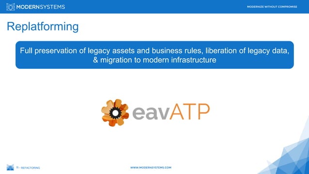 Modern Systems' Automated Refactoring through Conversion or Replatforming | PDF | Databases ...