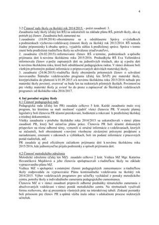 Správa o výchovno-vzdelávacej činnosti, jej výsledkoch a podmienkach Materskej školy Ševčenkova ...