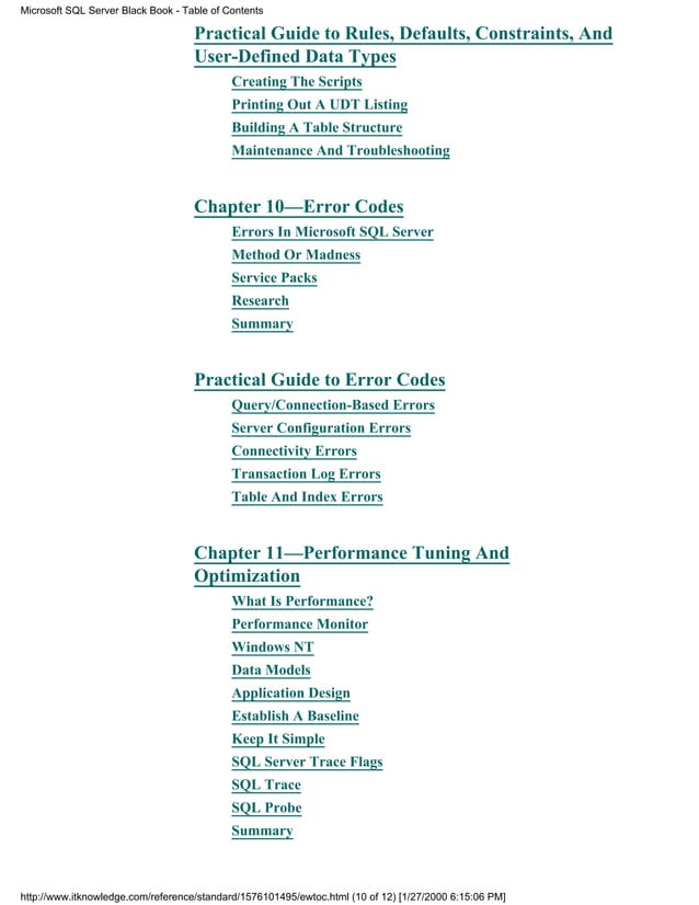 Ms Sql Server Black Book | PDF