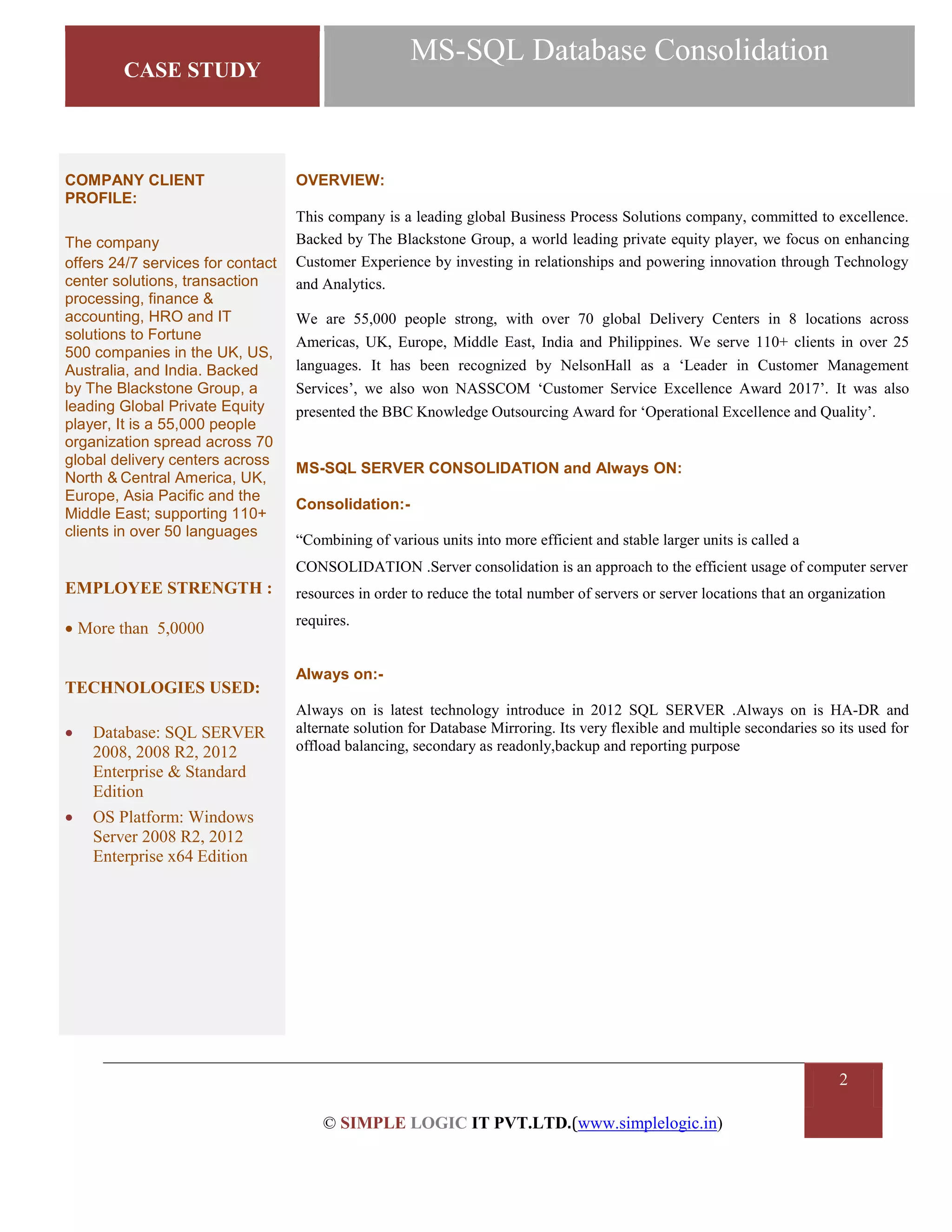 Ms Sql Database Consolidation Pdf Databases Computer Software And Applications