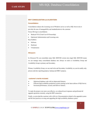 Ms sql database consolidation | PDF