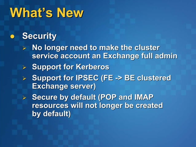 Ms Tech Ed Best Practices For Exchange Server Cluster Deployments June ...
