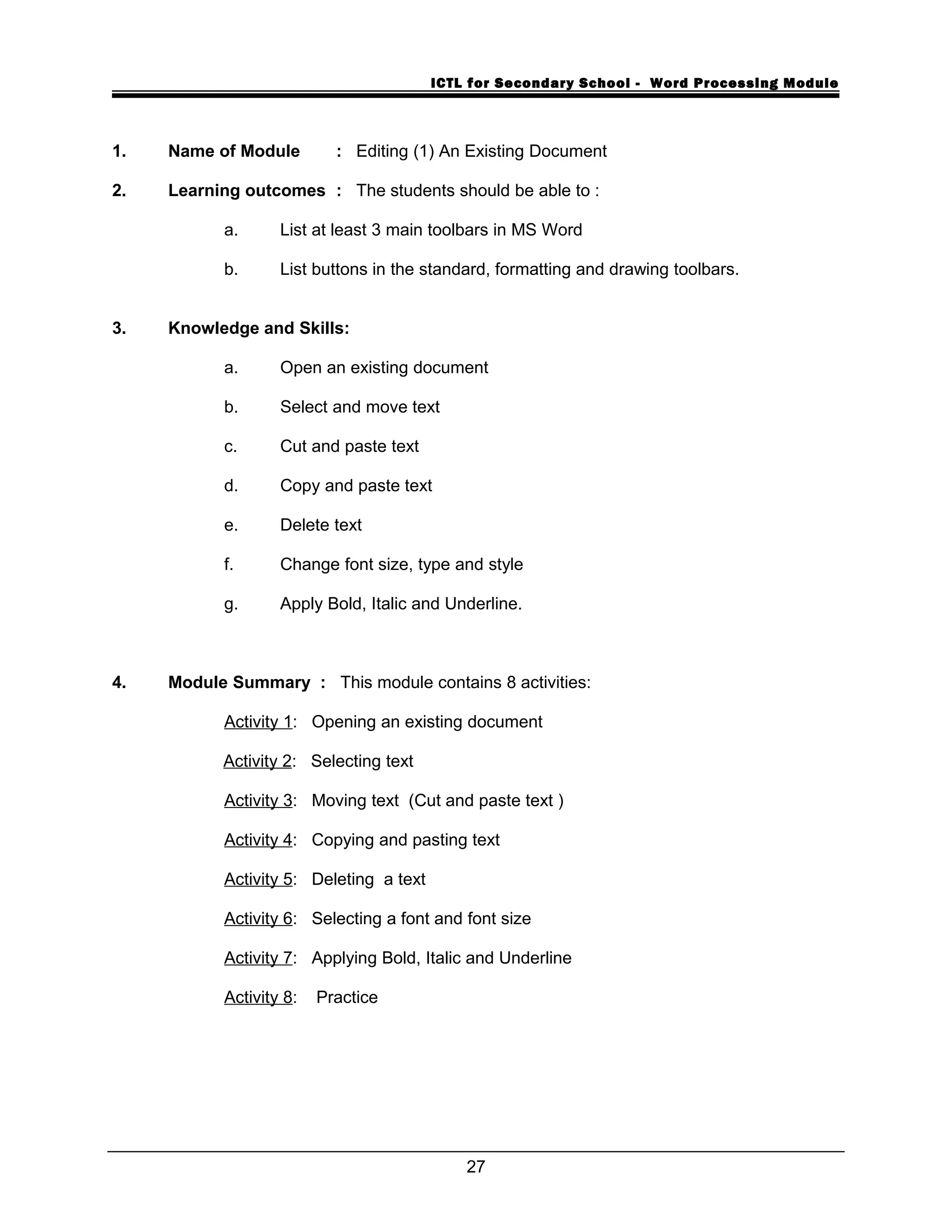 MICROSOFT WORD (ICTL) | DOC