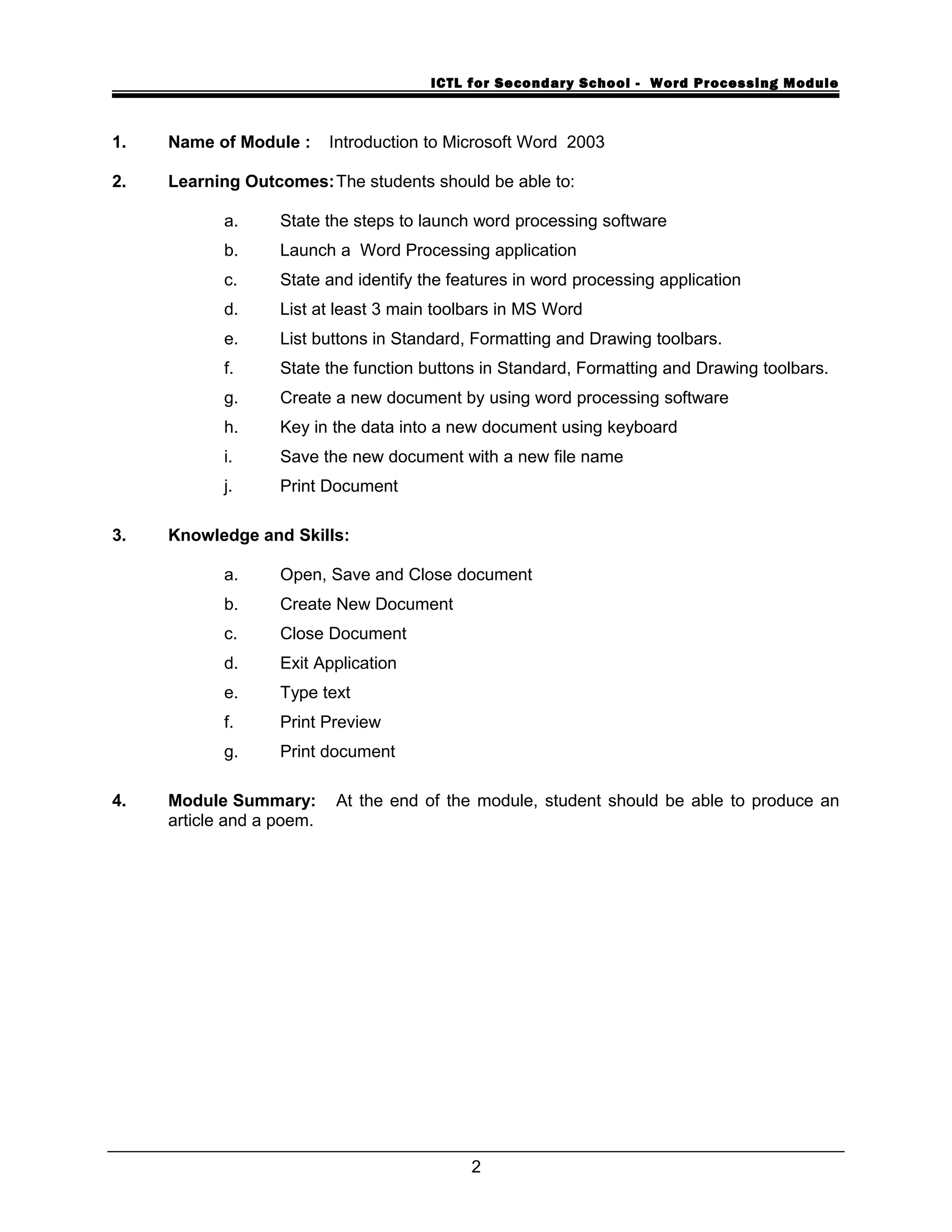 MICROSOFT WORD (ICTL) | DOC