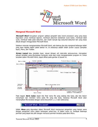 Ms word-2003 | PDF