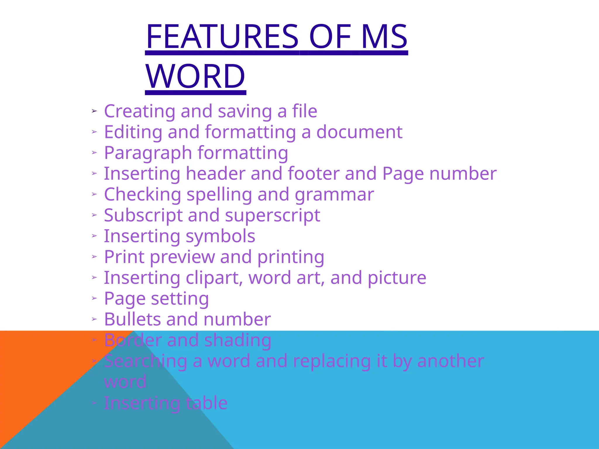 MS-Word making chart and other type of the computer program | PPTX