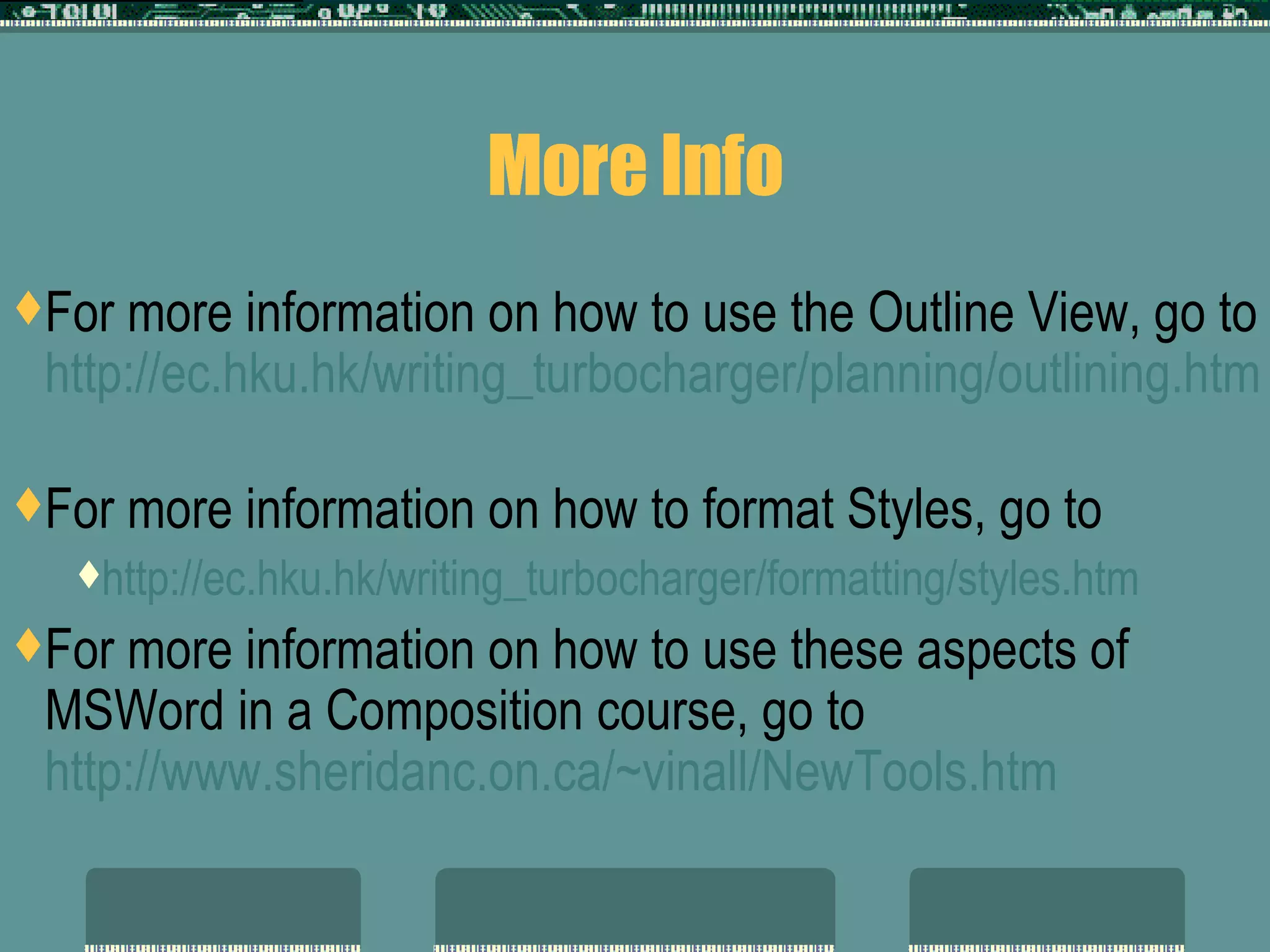 Ms Word Formatting Tips | PPT