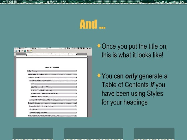Ms Word Formatting Tips | PPT