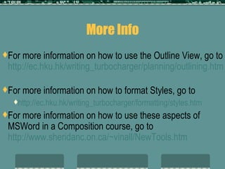 Ms Word Formatting Tips | PPT