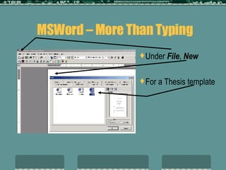 Ms Word Formatting Tips | PPT