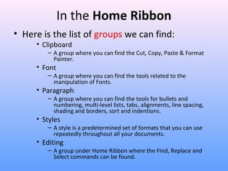 Ms word Part 1 | PPT