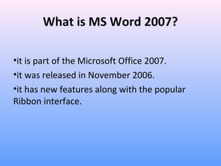 Ms word Part 1 | PPT
