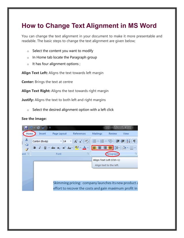 MS Word tutorial provides basic and advanced concepts of Word. | PDF
