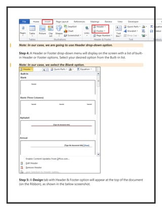 MS Word tutorial provides basic and advanced concepts of Word. | PDF
