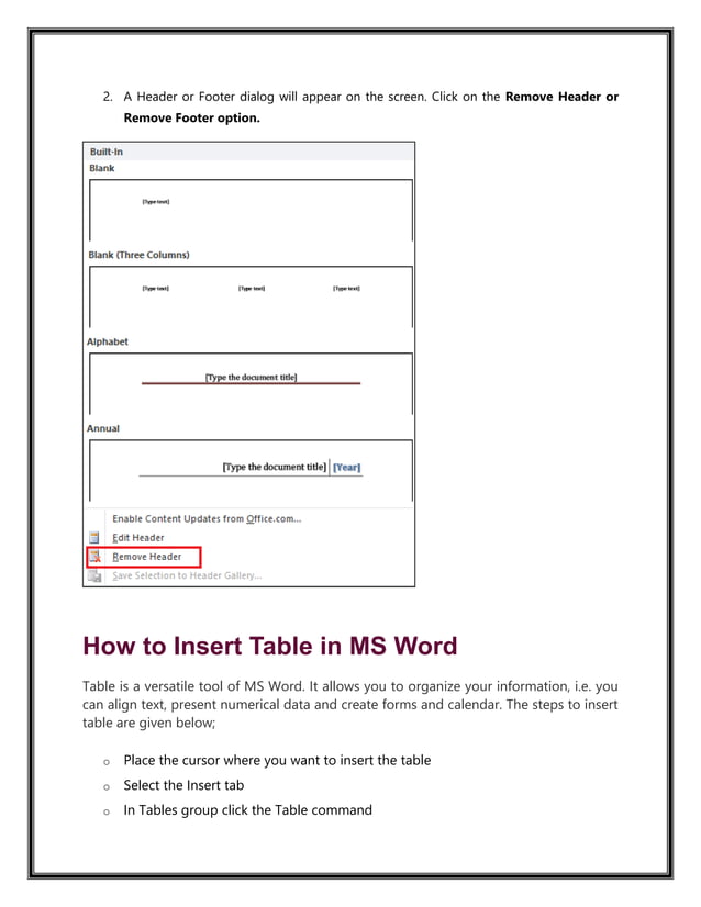 MS Word tutorial provides basic and advanced concepts of Word. | PDF