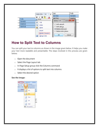 MS Word tutorial provides basic and advanced concepts of Word. | PDF