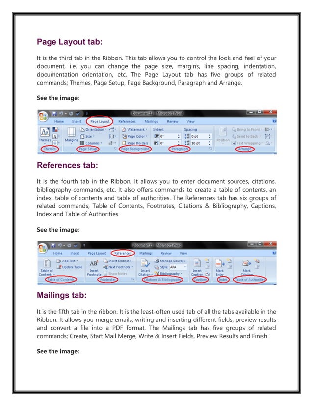 MS Word tutorial provides basic and advanced concepts of Word. | PDF