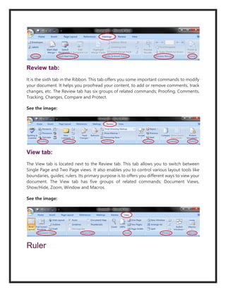 MS Word tutorial provides basic and advanced concepts of Word. | PDF