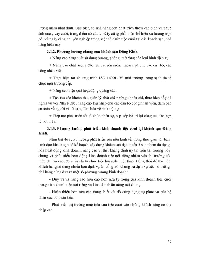 Báo cáo thực tập: Mô tả và phân tích quy trình phục vụ tiệc cưới tại khách sạn | PDF