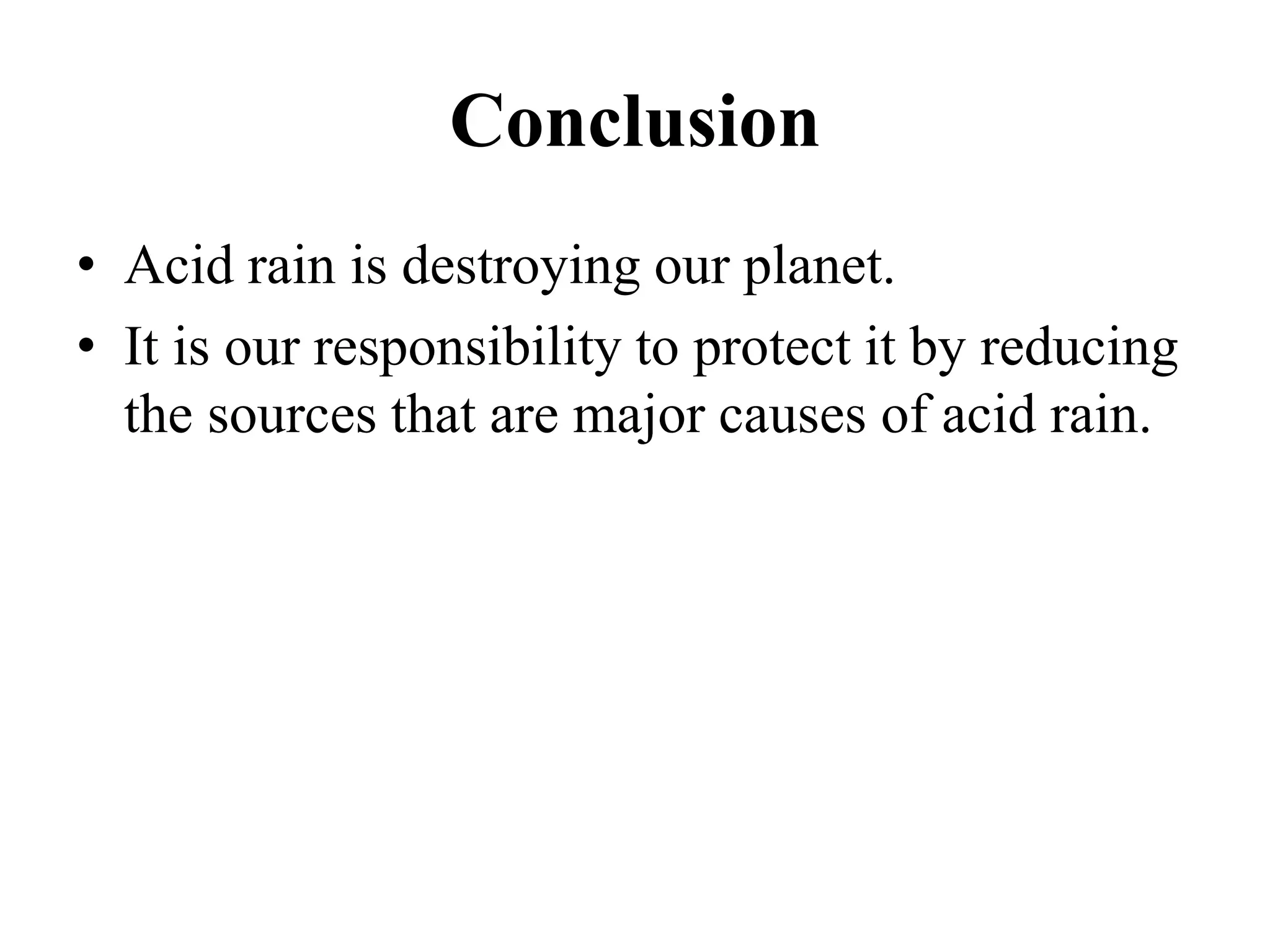 Acid rain its Causes and Effects | PPT
