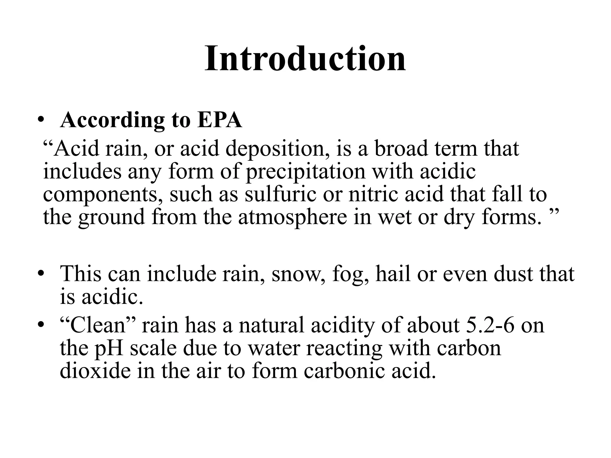 Acid rain its Causes and Effects | PPT