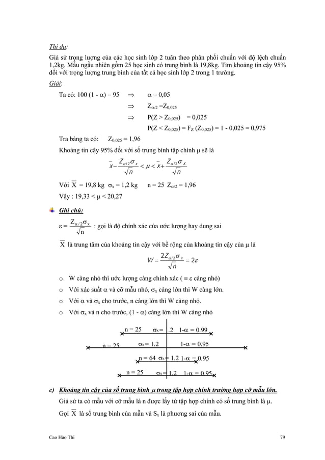 uoc luong tham so thong ke | PDF