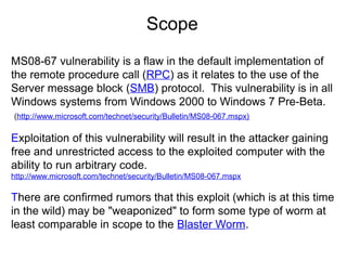 MS08 067 | PPT | Operating Systems | Computer Software and Applications