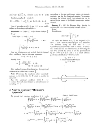 Some Remarks and Propositions on Riemann Hypothesis | PDF