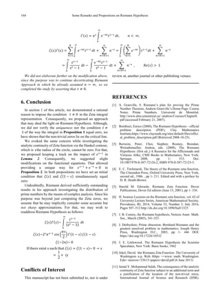 Some Remarks and Propositions on Riemann Hypothesis | PDF