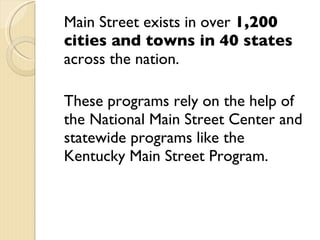 Main Street 101 | PPT
