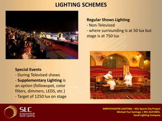 Amphitheater Lighting using DIALux | PPTX