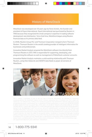 MetaStock - Trading with Purpose | PDF