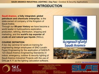 SAUDI ARAMCO INDUSTRIAL LIGHTING USING DIALUX 4.11_DAY TWO | PDF
