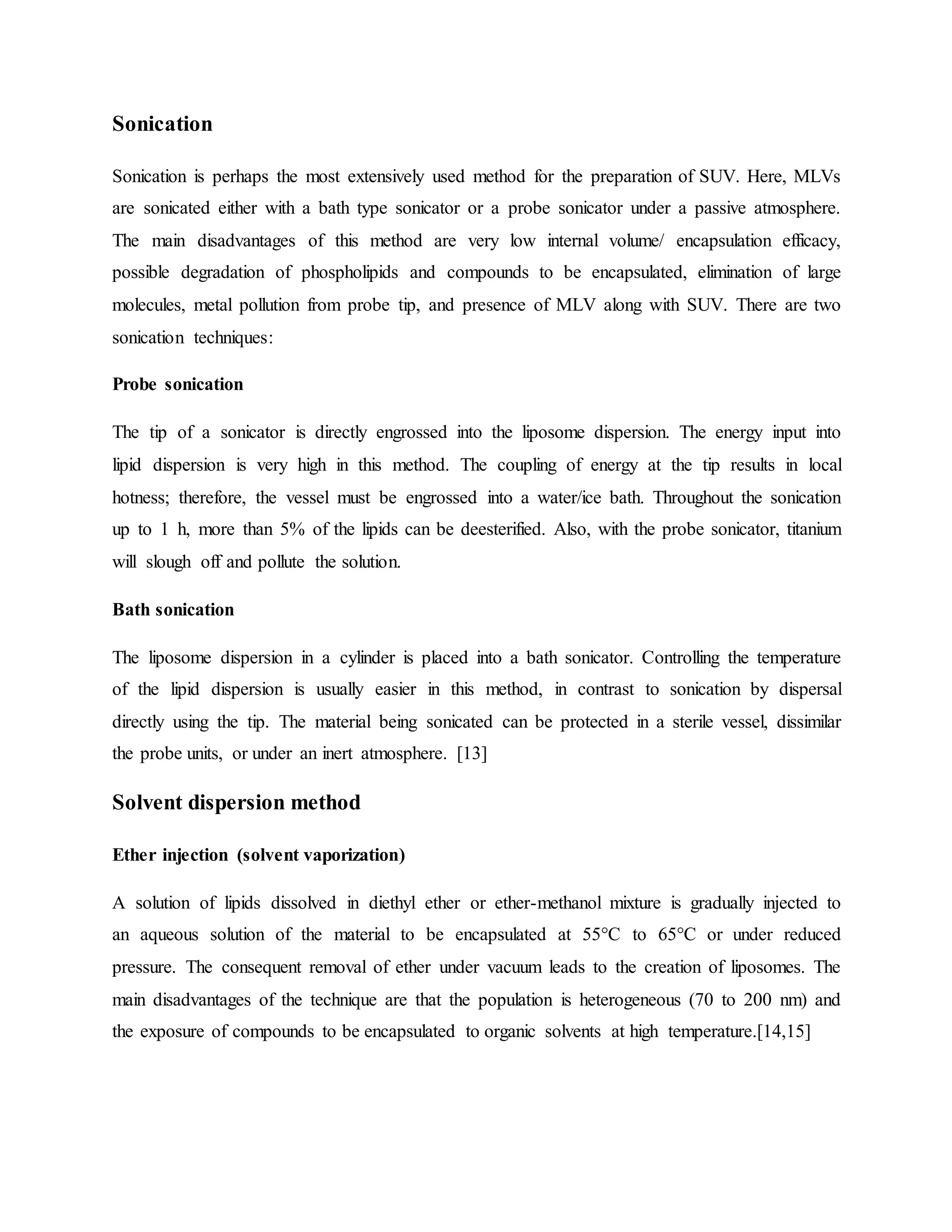 Liposome drug delivery system | DOCX | Chemistry | Science
