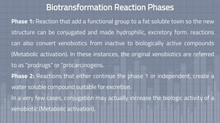 Biotransformation of toxicants | PPTX