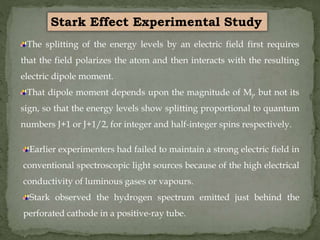 Zeeman and Stark Effect | PPTX