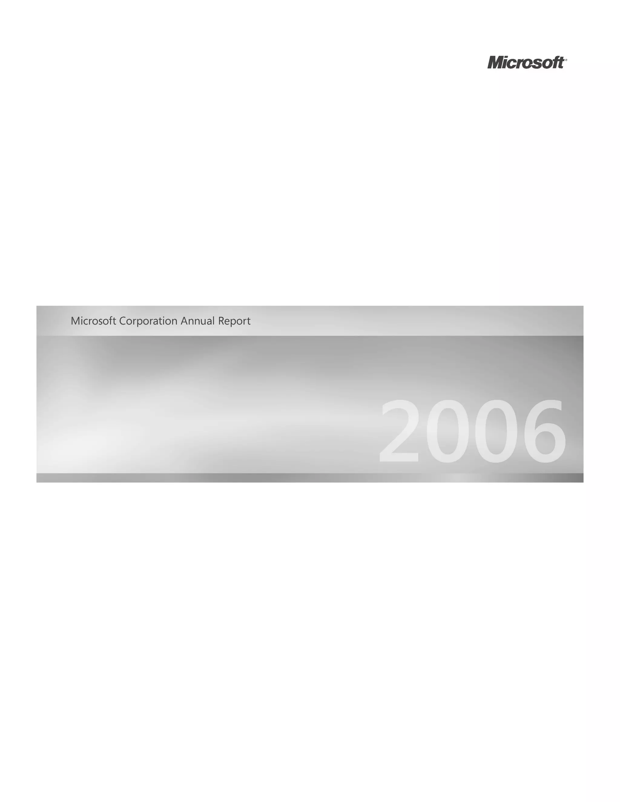 Microsoft 2006 Annual Report | DOC