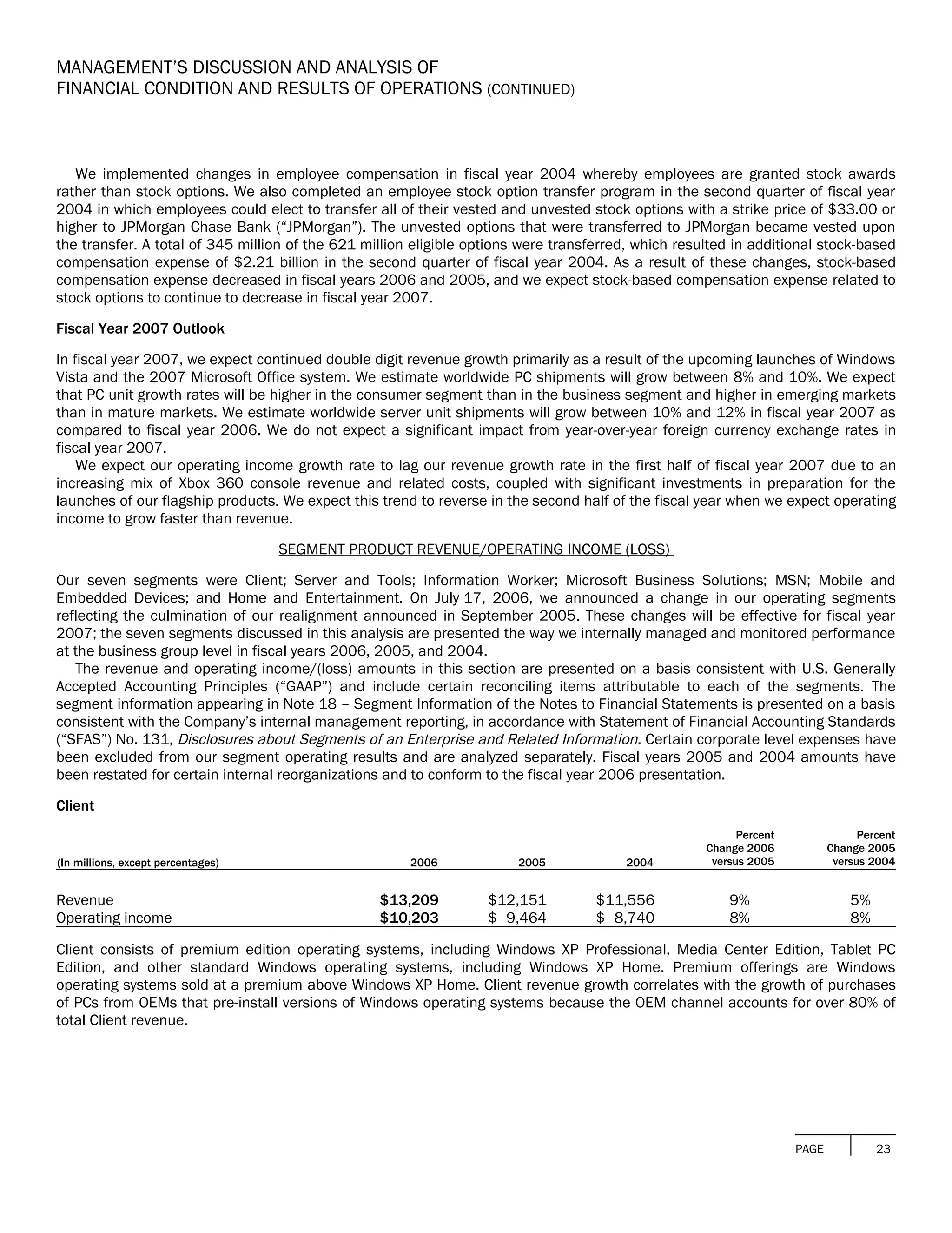 Microsoft 2006 Annual Report | DOC