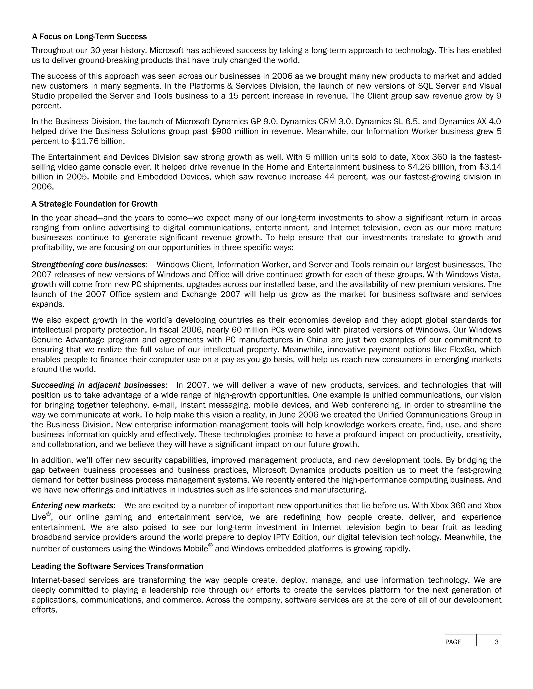 Microsoft 2006 Annual Report | DOC