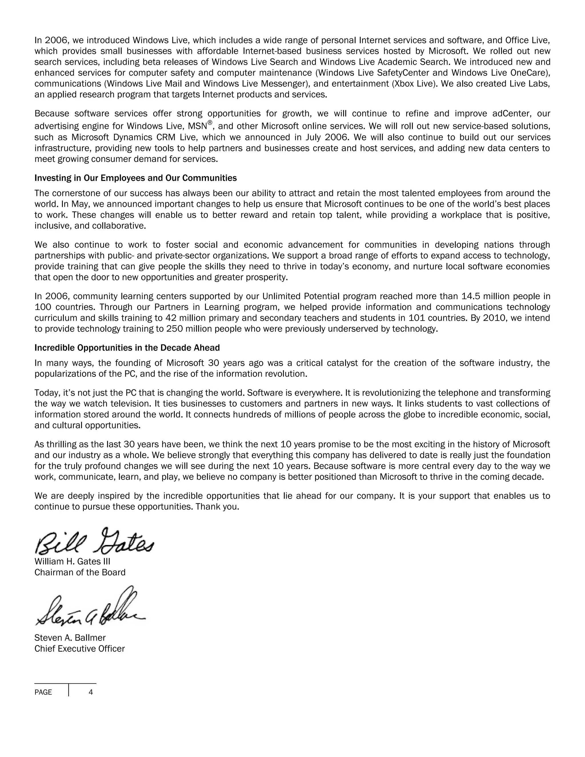 Microsoft 2006 Annual Report | DOC