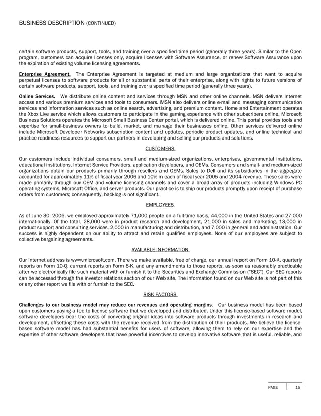 Microsoft 2006 Annual Report | DOC