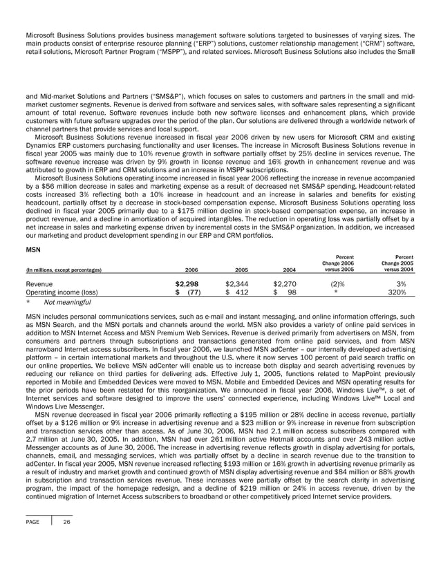 Microsoft 2006 Annual Report | DOC