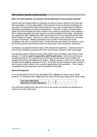 Mark Scheme - Media Studies AS Level | PDF