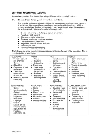 Mark Scheme - Media Studies AS Level | PDF