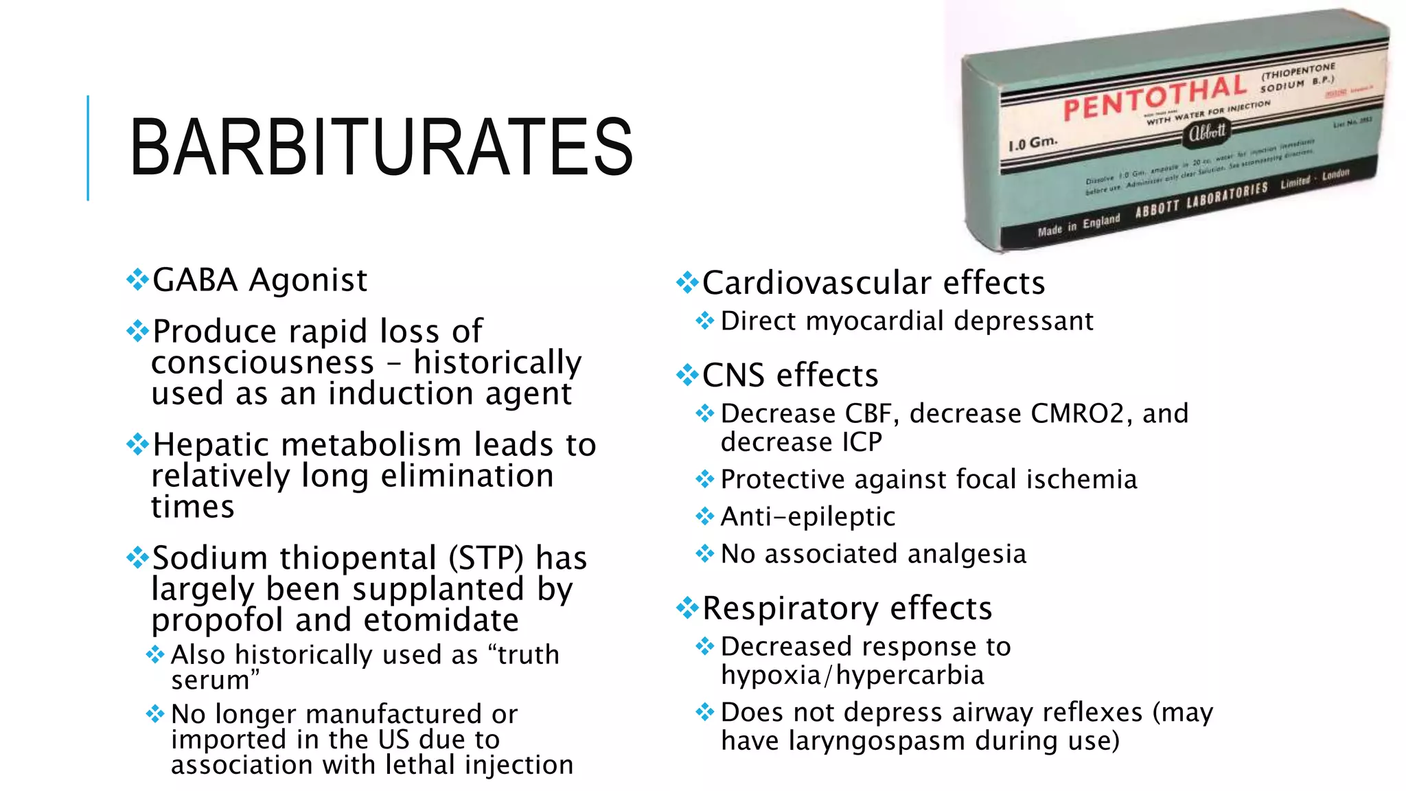 General Anesthesia Pharmacology | PPTX