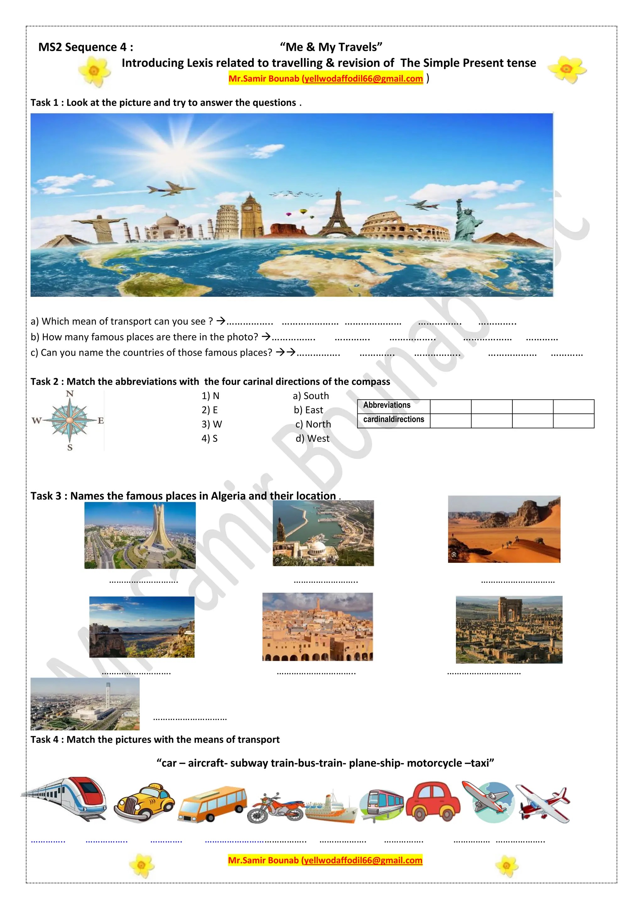 lexis & tasks related to travelling & revision of simple present tense.pdf